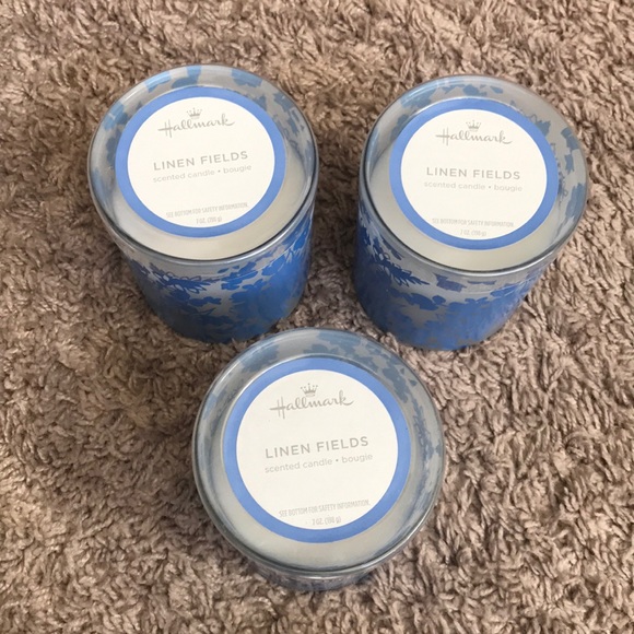 Hallmark | Accents | New Set Of 3 Hallmark Candles Linen Fields Scent ...